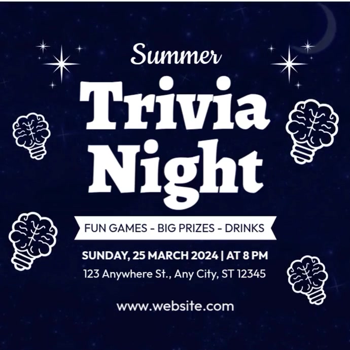 Plantilla de Trivia Night Ads | PosterMyWall