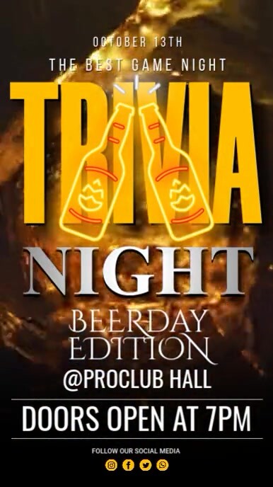 Copy of Trivia Night Beerday | PosterMyWall