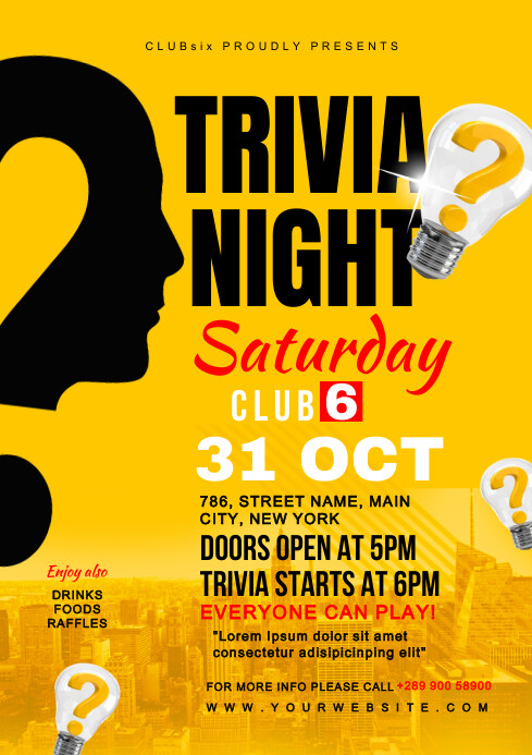 trivia night Template | PosterMyWall