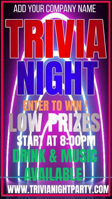 Plantilla de trivia Night | PosterMyWall