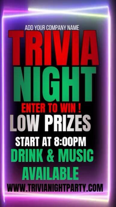 trivia Night Template | PosterMyWall