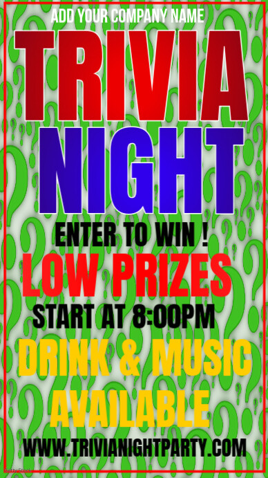 trivia Night Template | PosterMyWall