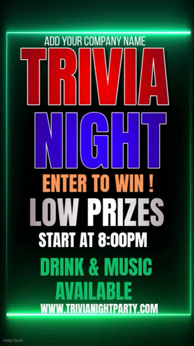trivia Night Template | PosterMyWall