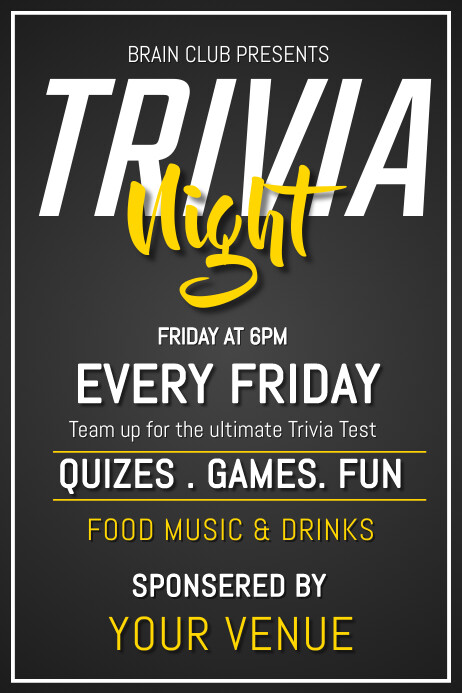 trivia night Template | PosterMyWall