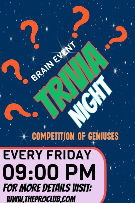 Plantilla de TRIVIA NIGHT | PosterMyWall