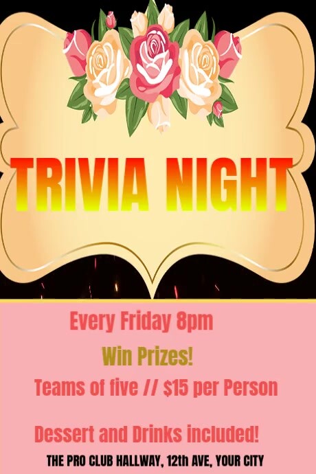 Plantilla de TRIVIA Night | PosterMyWall