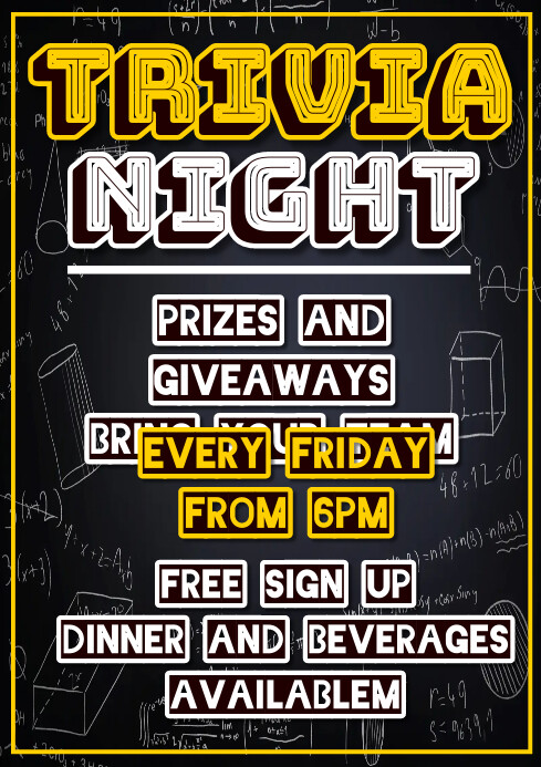 Trivia Night Template | PosterMyWall