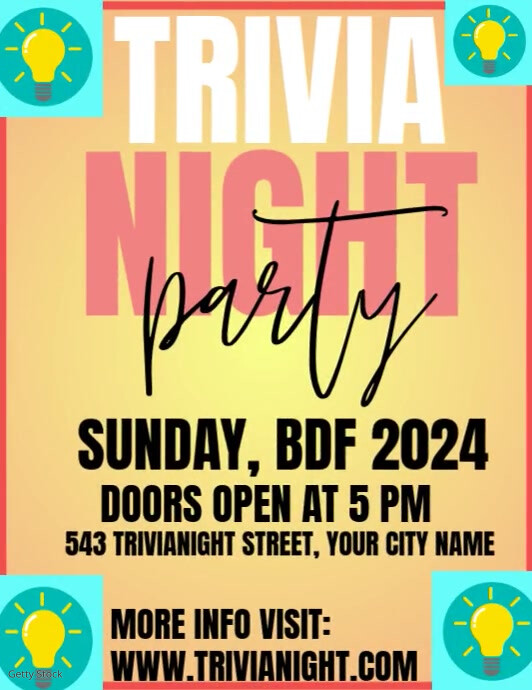 Plantilla de trivia Night | PosterMyWall