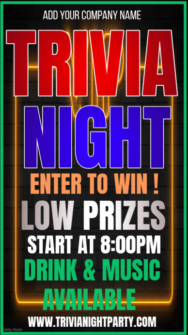 Copy of trivia Night | PosterMyWall