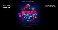 Trivia Night Facebook Cover Video Template | PosterMyWall