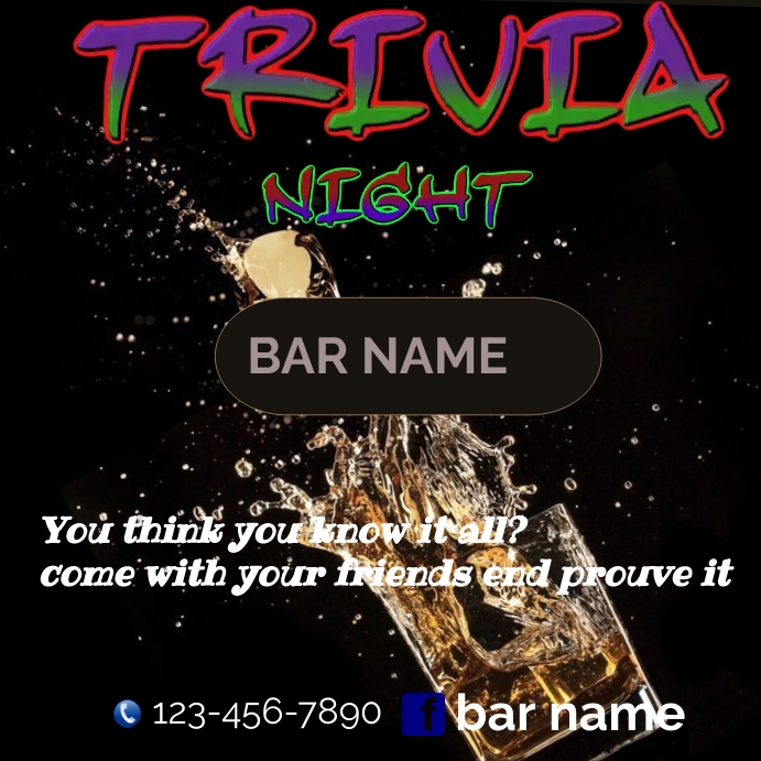 trivia night flyer template | PosterMyWall