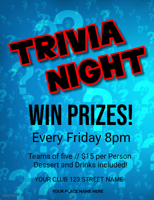 trivia night Flyers Template | PosterMyWall