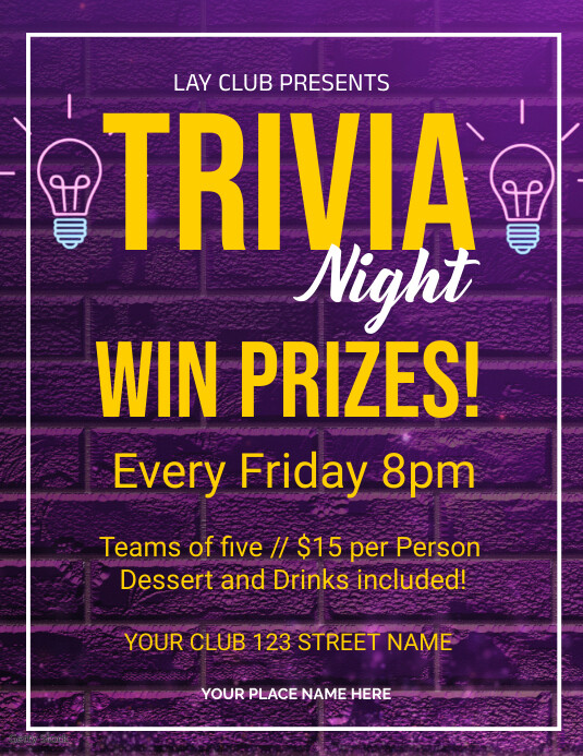 trivia night Flyers Template | PosterMyWall