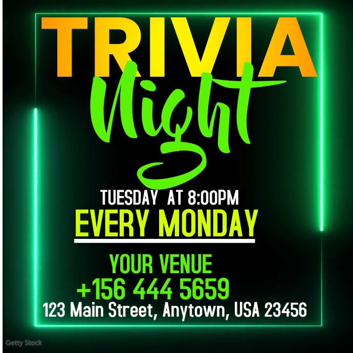 Trivia Night Instagram Post Template | PosterMyWall