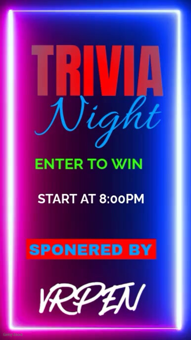 Trivia Night Instagram Reel Template | PosterMyWall