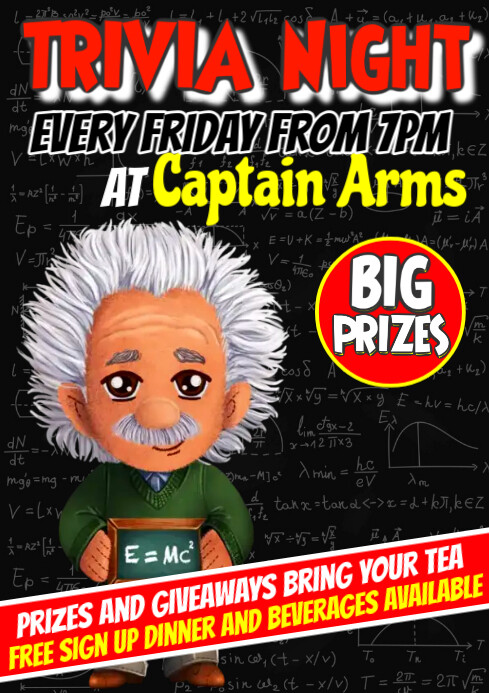 Copy of Trivia Night Invitation Poster Flyer A2 | PosterMyWall