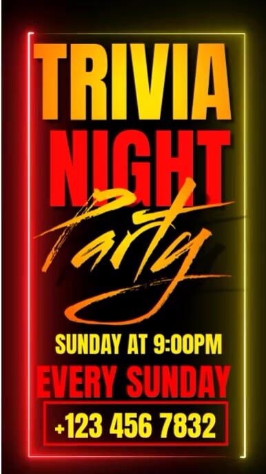 Plantilla de trivia night party | PosterMyWall