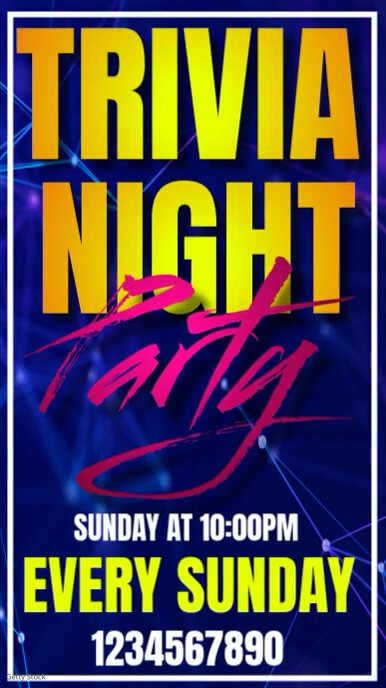 Trivia night party Template | PosterMyWall