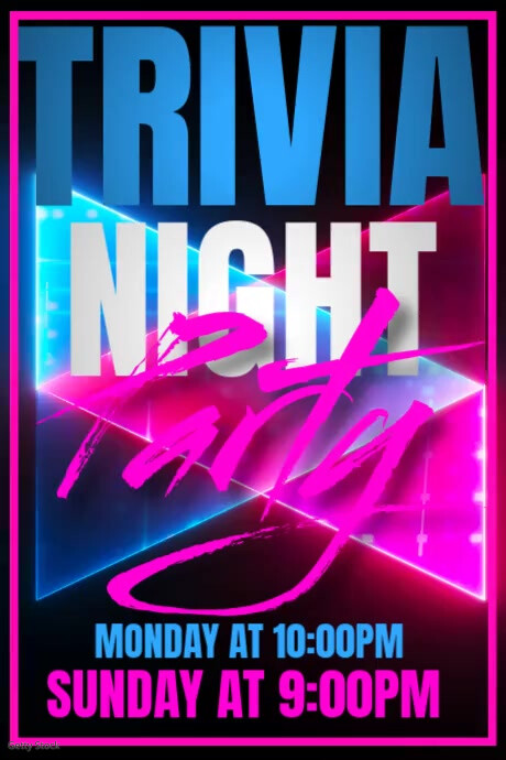 Trivia night party Template | PosterMyWall