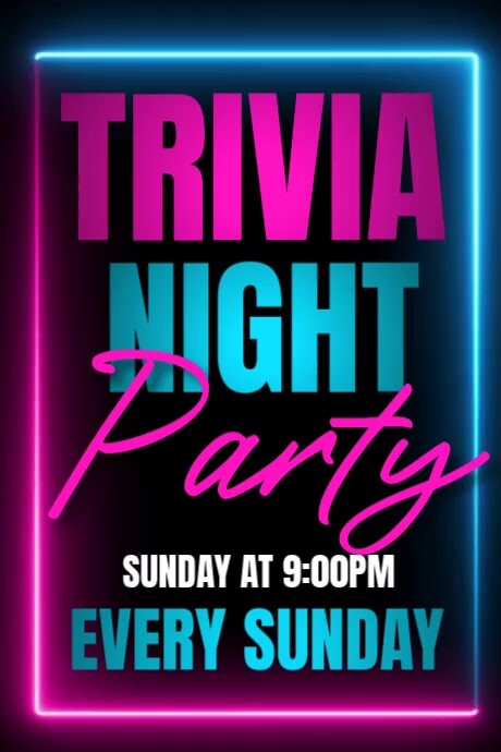 Trivia night party Template | PosterMyWall