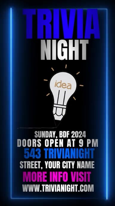 Trivia Night Party Template | PosterMyWall
