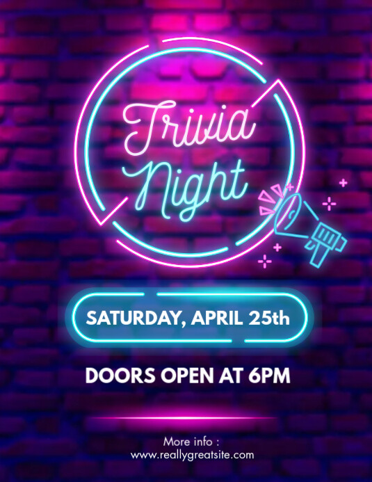 TRIVIA NIGHT PARTY FLYERS Template | PosterMyWall