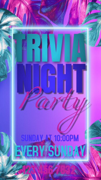 Trivia night party new professional template 2025 | PosterMyWall