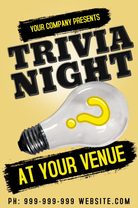 Trivia Night Poster Template | PosterMyWall