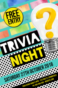 Trivia Night Poster Template | PosterMyWall