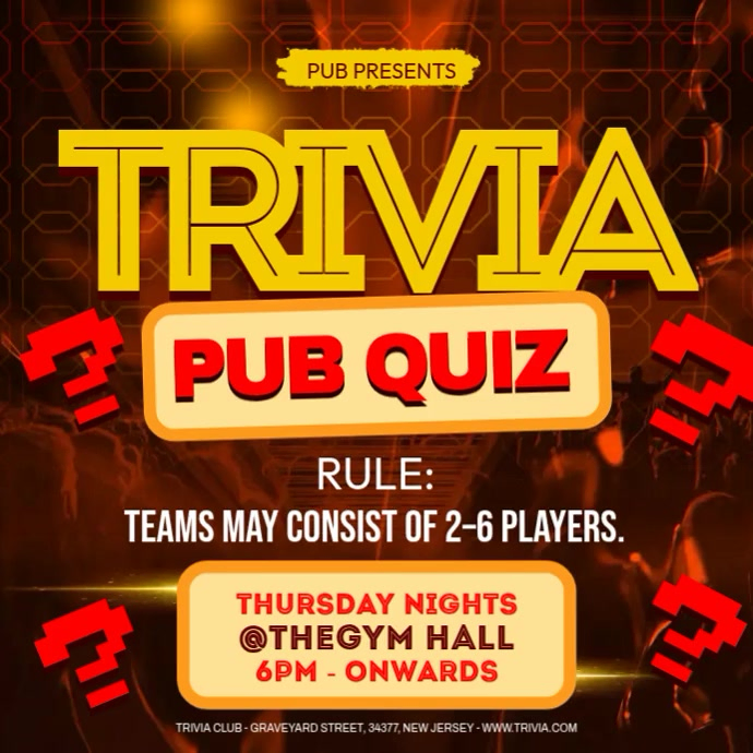 Trivia Pub Quiz Template | PosterMyWall