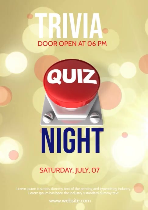 Trivia Quiz Template | PosterMyWall