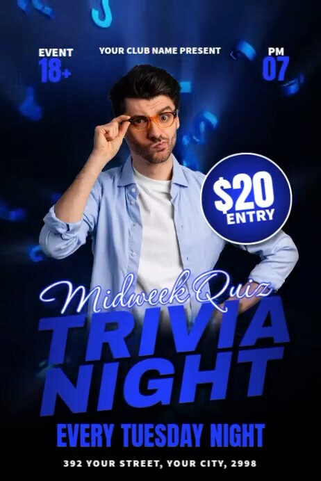 Trivia Wednesday Quiz Template | PosterMyWall