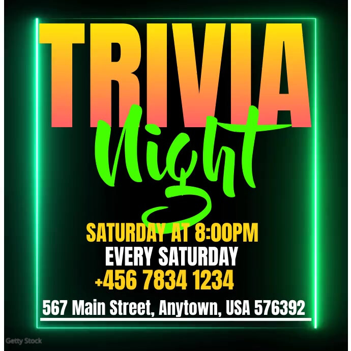 Trivial Night Instagram Post Template | PosterMyWall