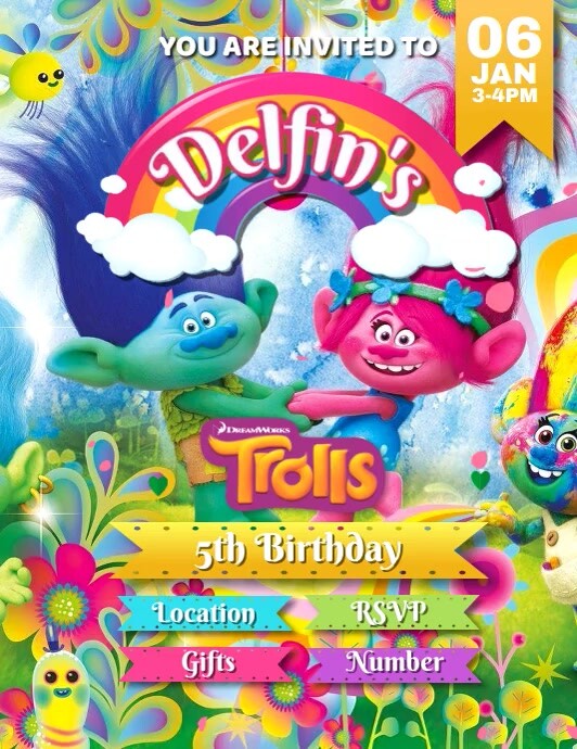 Trolls Template | PosterMyWall