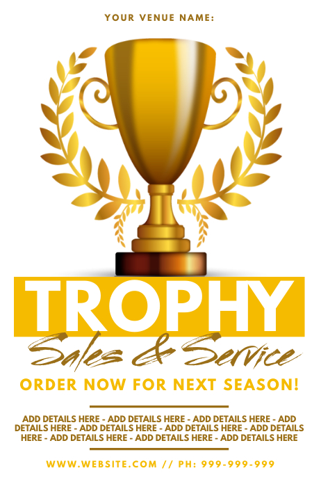Copy of Trophy Sales & Service Poster | PosterMyWall