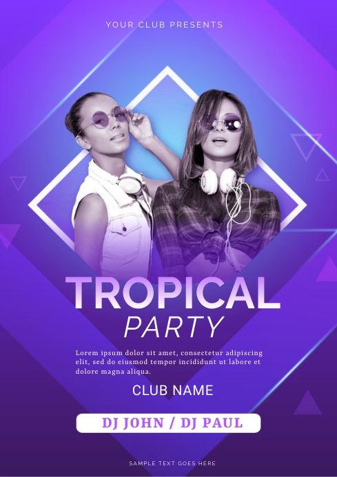 Copy of TROPICAL MUSIC PARTY TEMPLATE | PosterMyWall