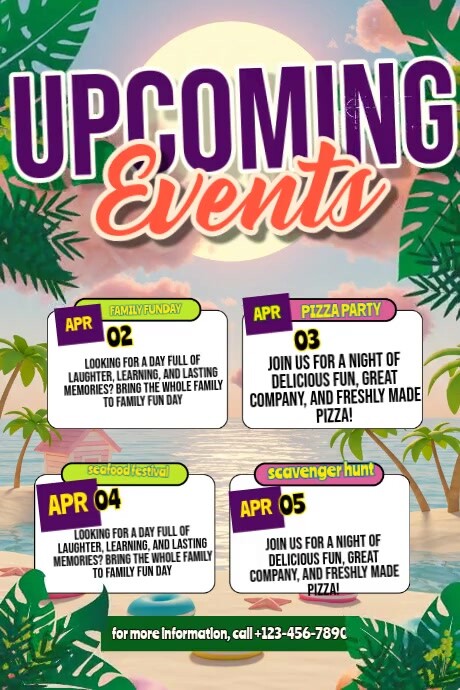 Tropical Nights, Fun-Filled Events Template | PosterMyWall