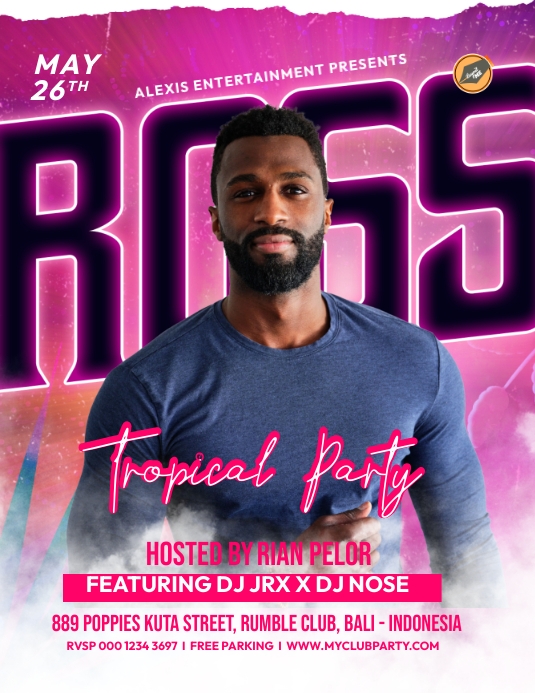 Tropical Party Ads Template | PosterMyWall