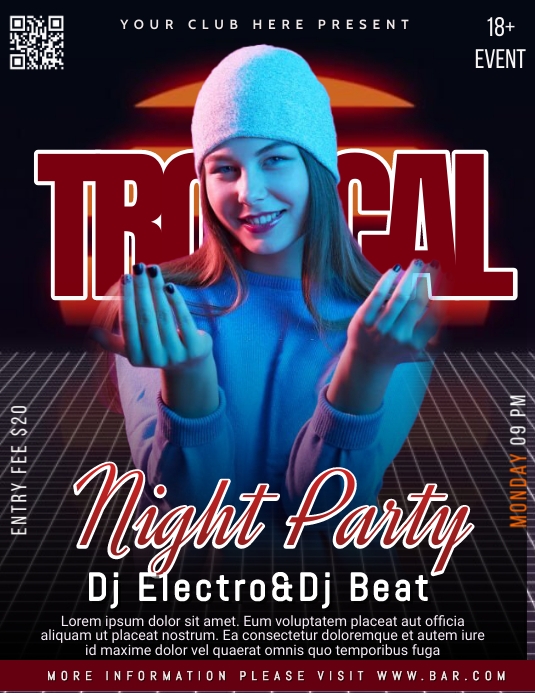 Tropical Party Ads Template | PosterMyWall