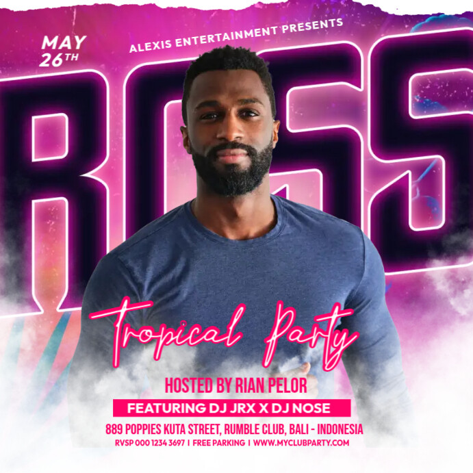 Plantilla de Tropical Party Ads | PosterMyWall