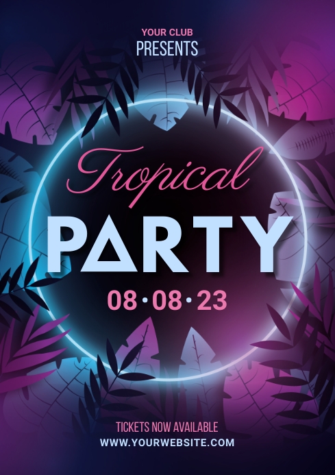 Tropical Party Template | PosterMyWall