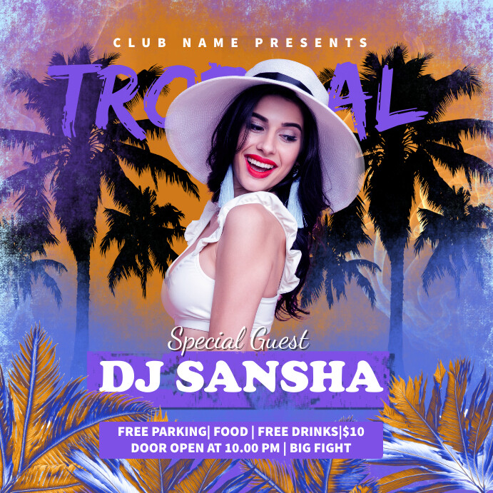 Tropical Party Template | PosterMyWall