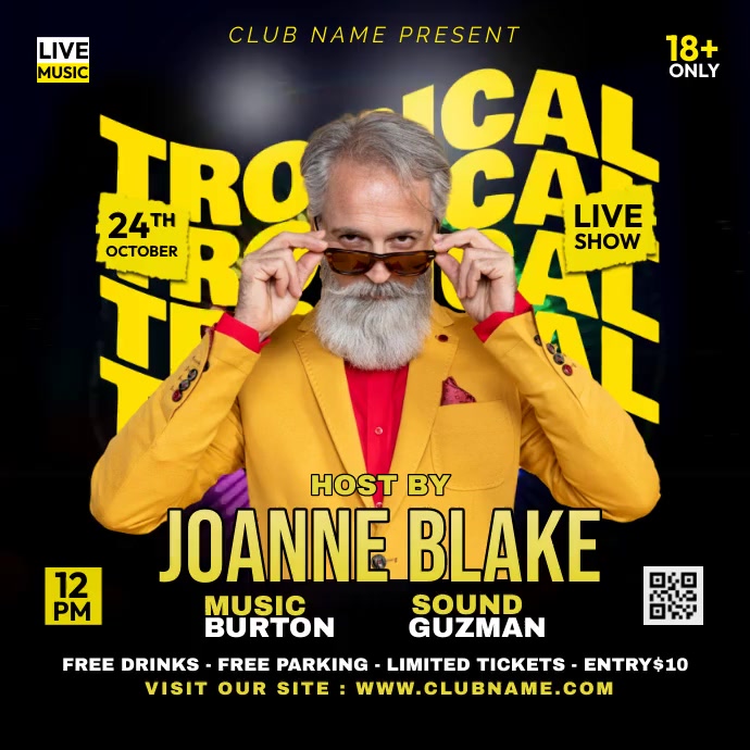 Tropical Party Video Ads Template | PosterMyWall