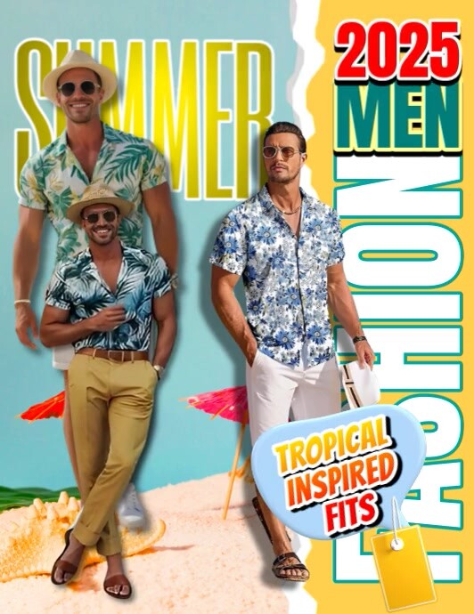 Tropical Summer Vibes: Fresh Fits & Beach Dreams Template | PosterMyWall