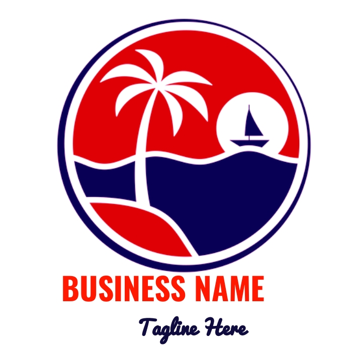 Tropical Travel Agency Logo , Tropical Logo T Template | PosterMyWall