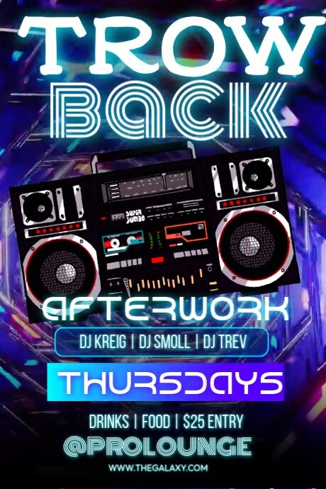 Trowback Night Party Video Template | PosterMyWall