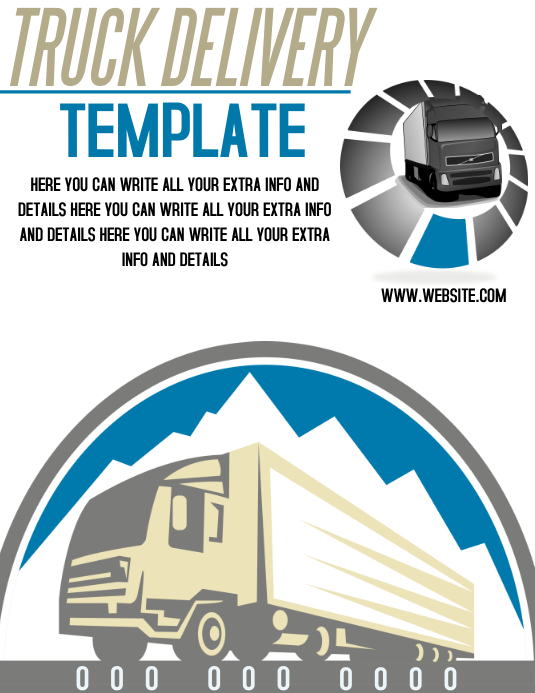 TRUCK DELIVERY FLYER TEMPLATE | PosterMyWall