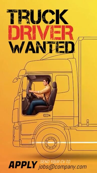 Truck Driver Wanted Ad Template | PosterMyWall