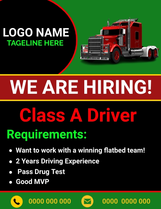 Copy of truck hiring flyers | PosterMyWall