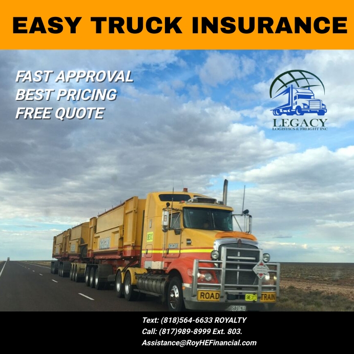 truck insurance flyer Template | PosterMyWall